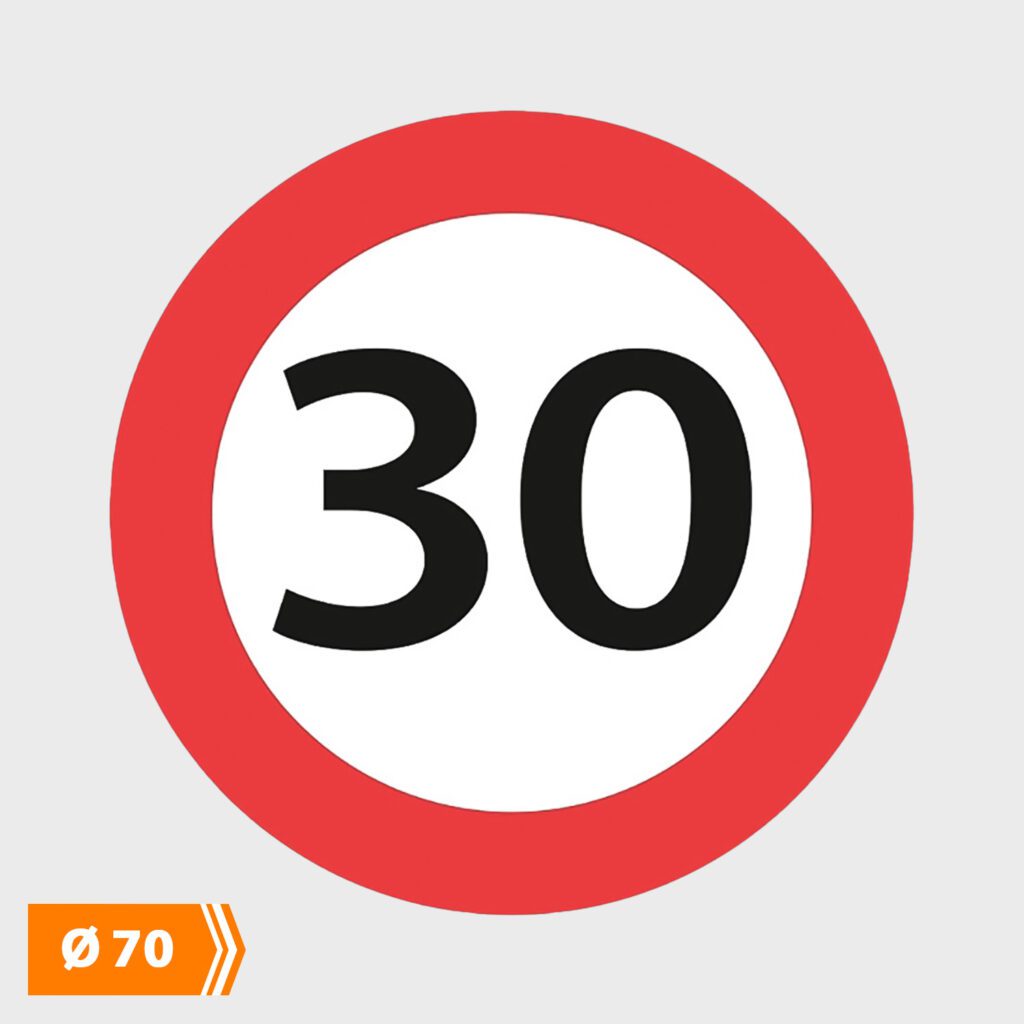 Forbudstavle - Hastighedsbegrænsning 30 - Type C55 - Sydvesta